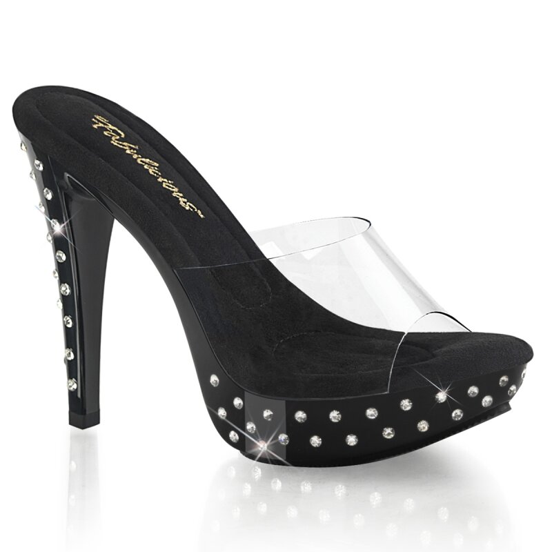 Fabulicious COCKTAIL-501 - Schwarz/Klar | Crazy-Heels
