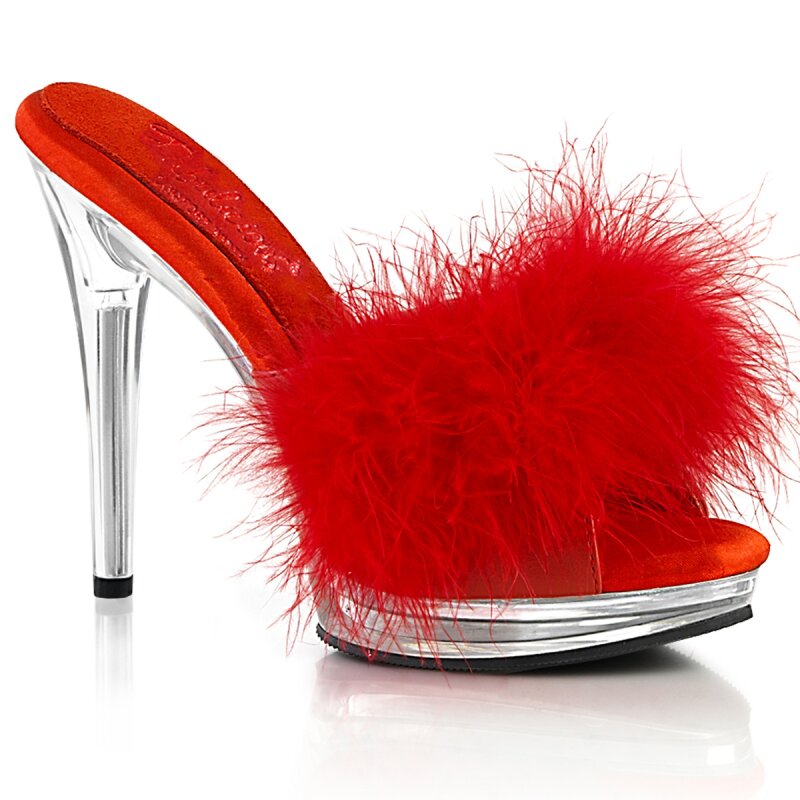 Fabulicious GLORY-501F-8 - Rot/Klar | Crazy-Heels
