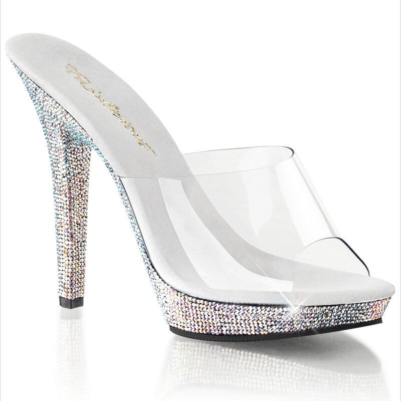 Fabulicious ELEGANT-401 - Klar/Silber | Crazy-Heels