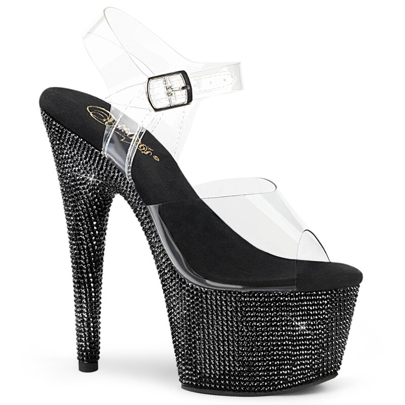 Pleaser ADORE-708CRS-2 - Schwarz/Silber