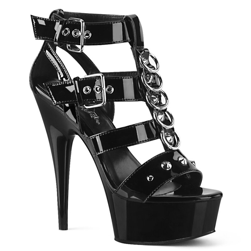 Pleaser DELIGHT-658 - PU Schwarz | Crazy-Heels