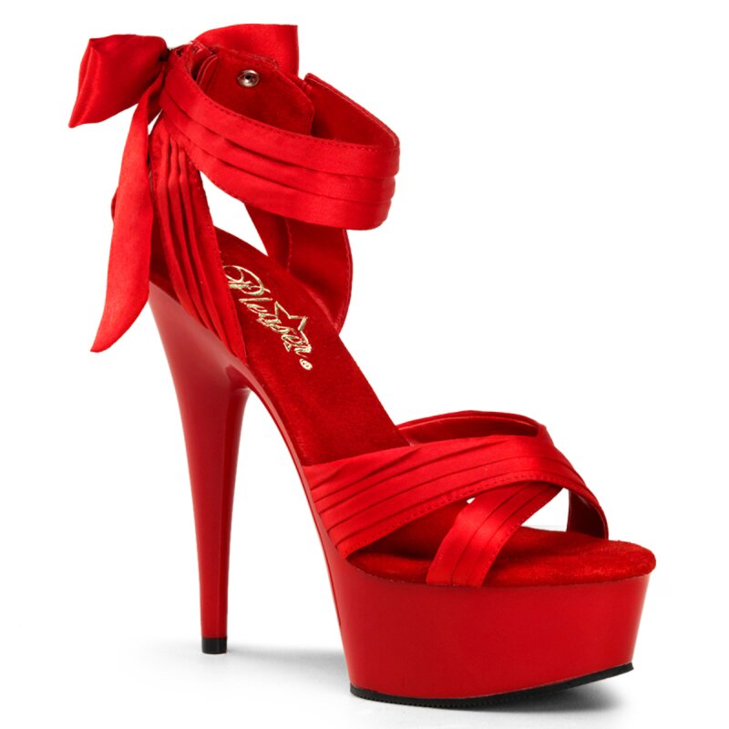 Pleaser DELIGHT-668 - Satin Red | Crazy-Heels