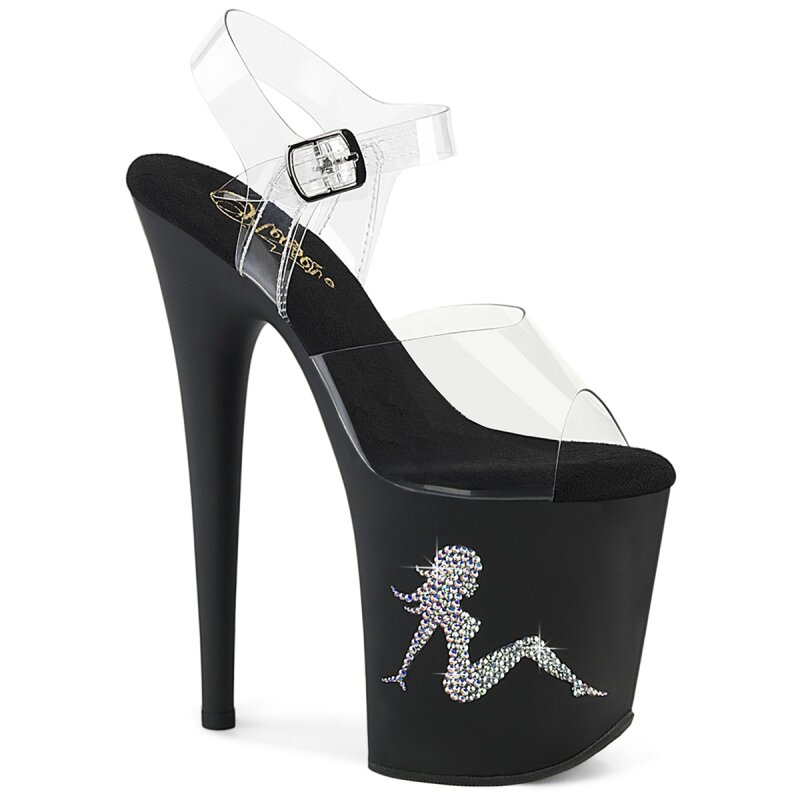 Pleaser FLAMINGO-808TGRS - Trucker Girl Silber | Crazy-Heels