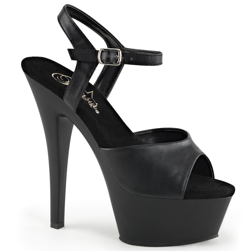 Pleaser DELIGHT-658 - PU Schwarz | Crazy-Heels