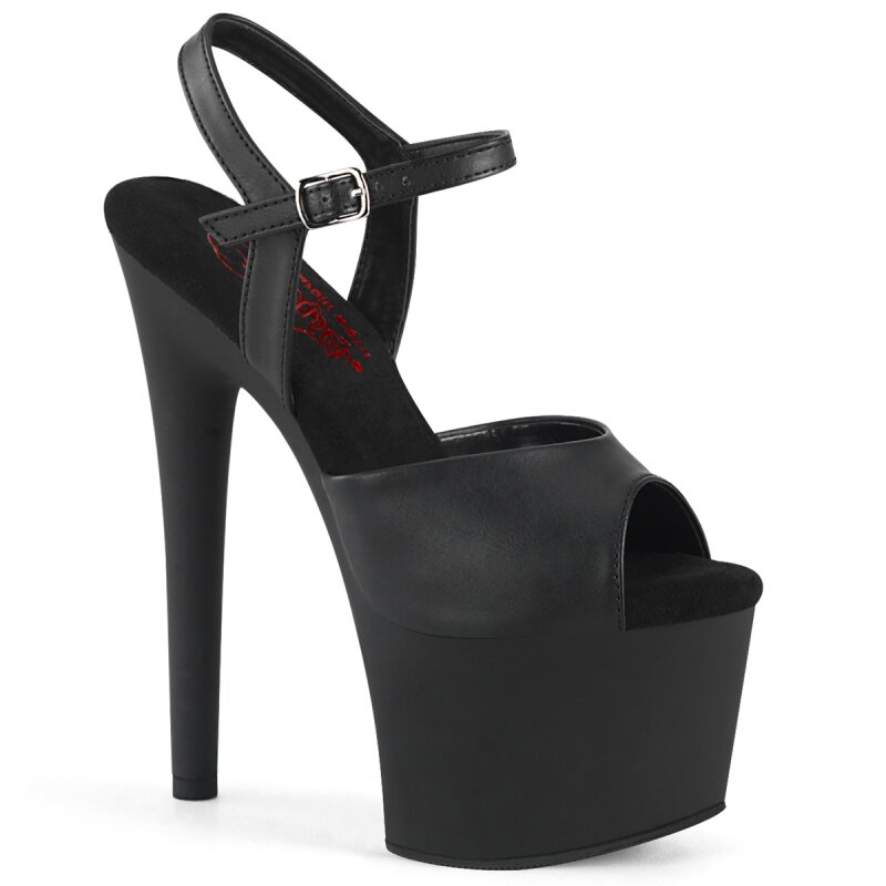 Pleaser PASSION-709 - Faux Leather Black | Crazy-Heels