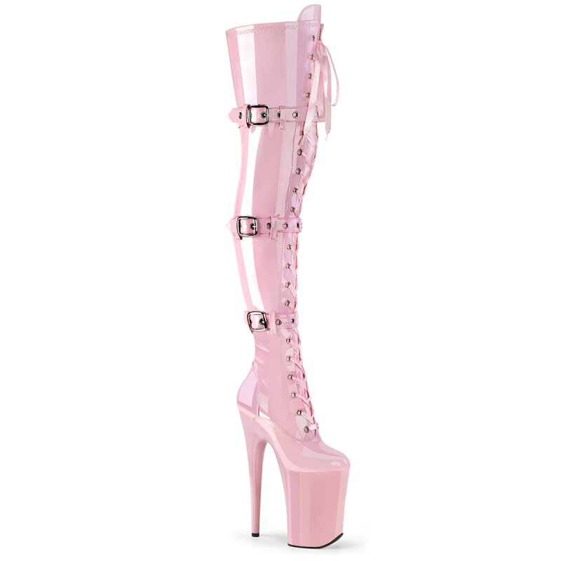 Pleaser INFINITY-3028 - Lack Baby Pink | Crazy-Heels