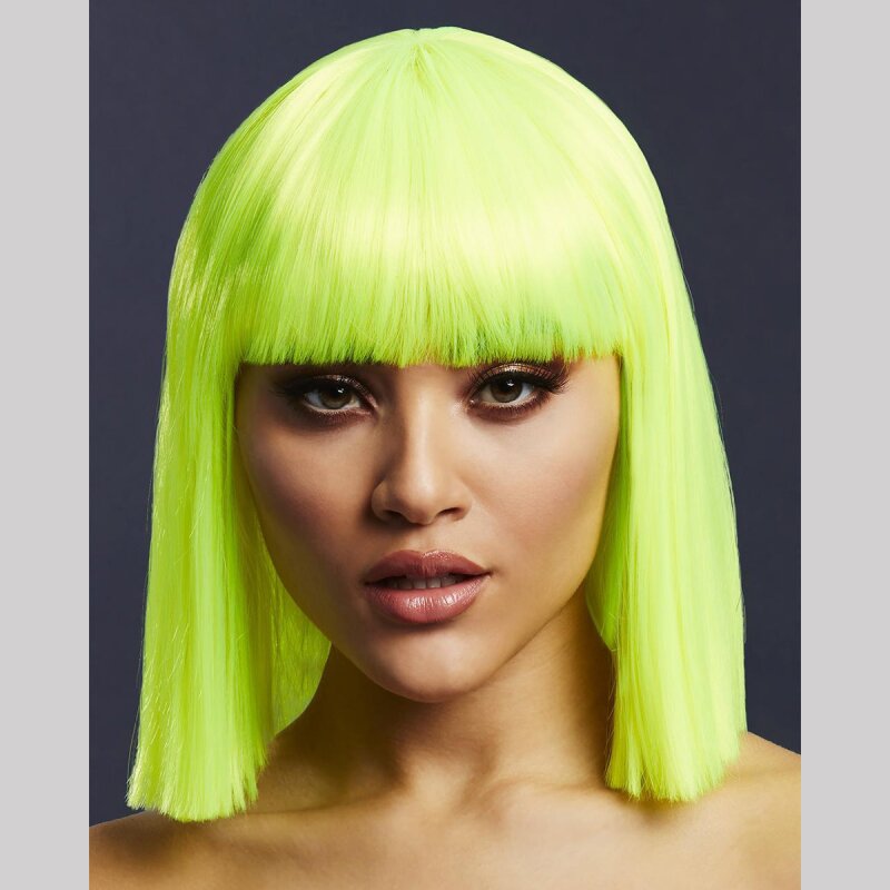 Mittellange Bob Perücke LOLA - Neon Lime, Fever