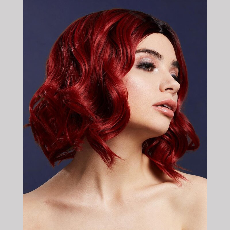 Schulterlange 50s Perücke BETTIE - Rot, Fever