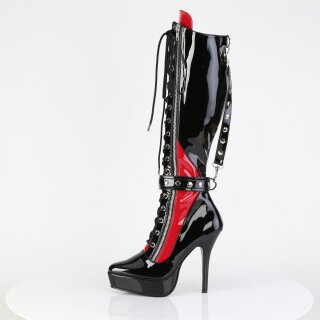 Devious INDULGE-2028 - Patent Black / Red | Crazy-Heels