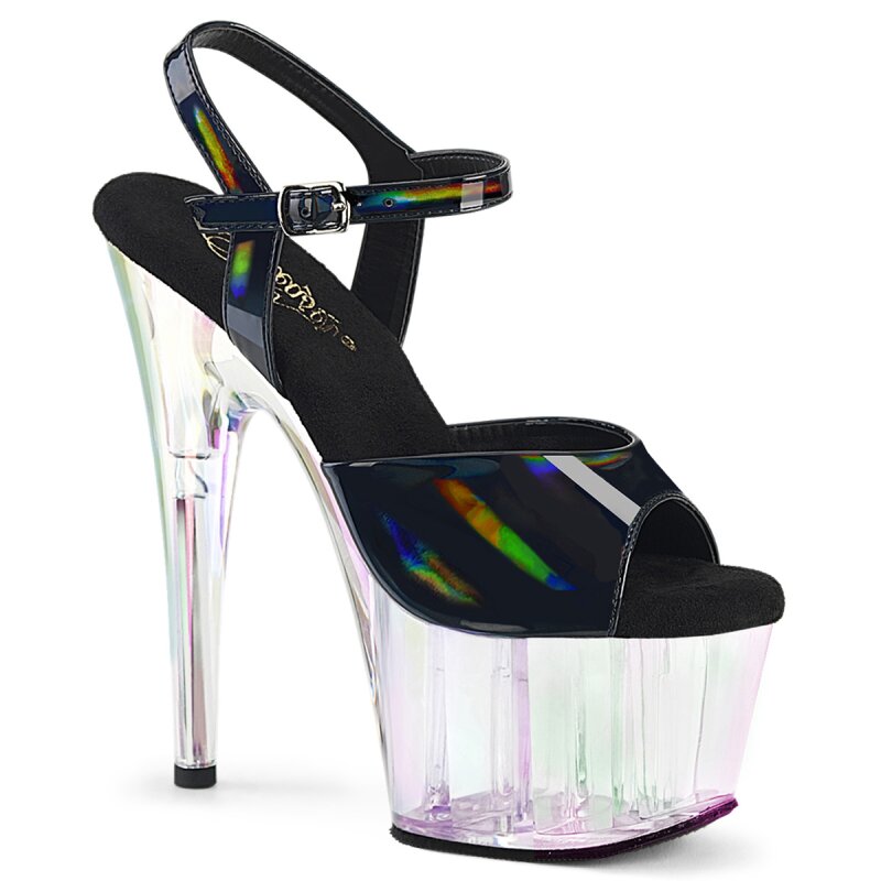 Pleaser ADORE-709 - Lack SW/Chrom | Crazy-Heels